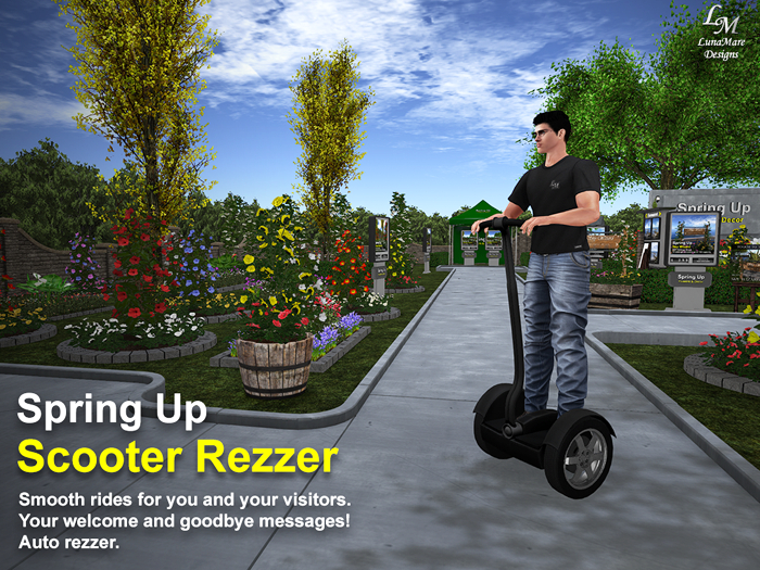 Second Life Marketplace Scooter Rezzer Spring Up
